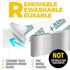 X-bet MAGNET Knife Magnetic Strip 12" Steel Magnetic Knife Holder for Wall, no Screws, Magnetic Knife Block Use as Kitchen Utensil Holder, Knife Bar, Knife Rack, Kitchen Organizer and Tool Holder