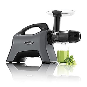 Omega MM1500GY Medical Medium Masticating Juicer, Cold Press Juicer Machine For Celery with Adjustable Dial, 200-Watt, Silver