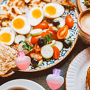 WXOIEOD 8 Pieces Mini Condiment Bottles for Lunch Box, Mini Ketchup Bottle for Kids Lunches, Cute Heart Condiment Squeeze Bottles Plastic Sauces Containers for Kids School Bento Box Accessories