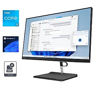 Lenovo V30a All-in-one Desktop Computer, 21.5" FHD IPS Anti-Glare Display, 16GB DDR4 RAM, 1TB PCIe SSD, Intel Core i3 Processor, Wi-Fi, Webcam, DVD-RW, HDMI, Extra Monitor Support, Windows 11 Pro