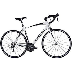 Tommaso Imola - Sport Bike Performance Aluminum Road Bike, Shimano Claris 24 Speeds Road Bicycle Men Road Bikes for Men Bike Men Women Speed Bike Racing Bike Adult Bike City Bike- White Large 58cm