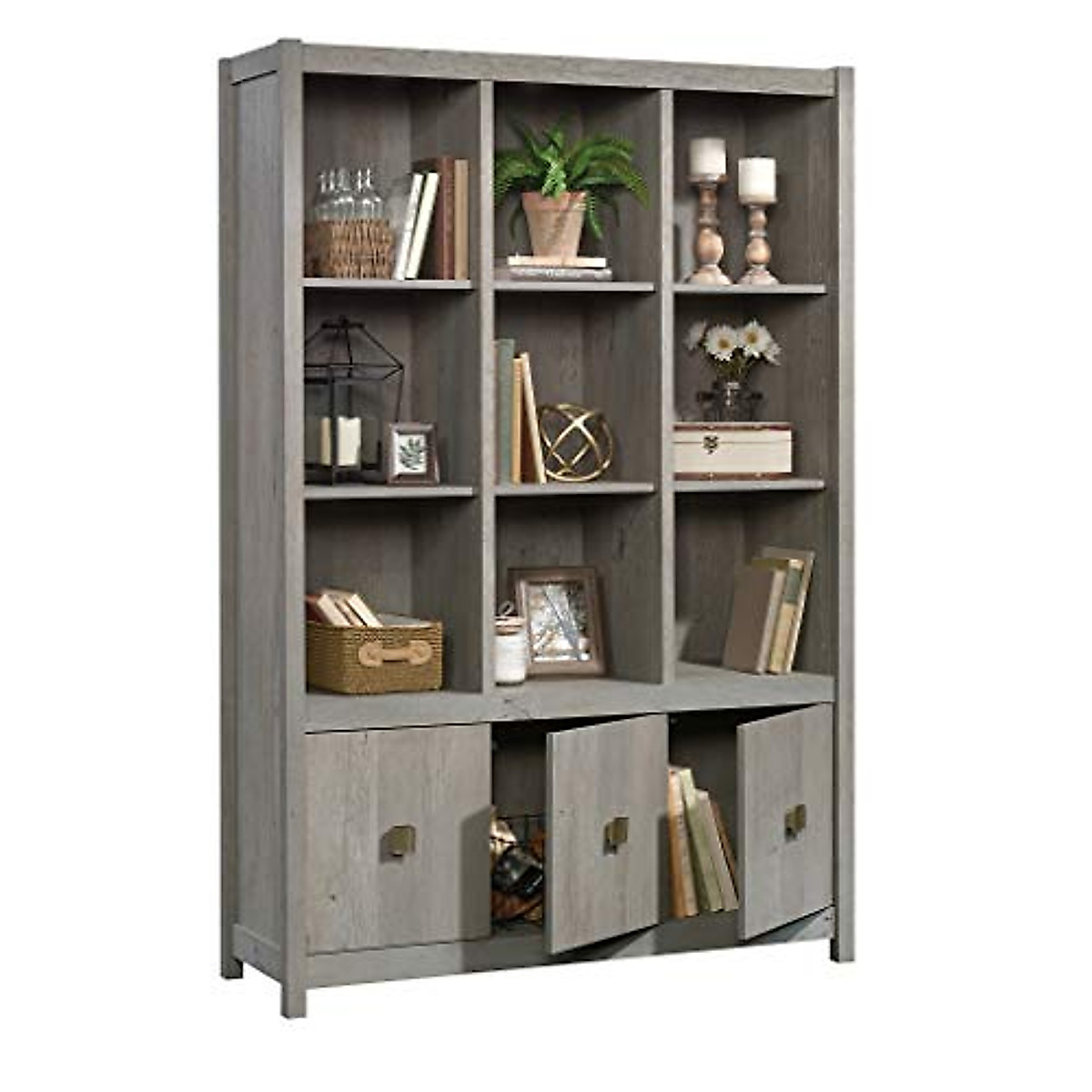 Sauder Cannery Bridge Storage Wall, L: 48.35" x W: 15.67" x H: 71.97", Mystic Oak