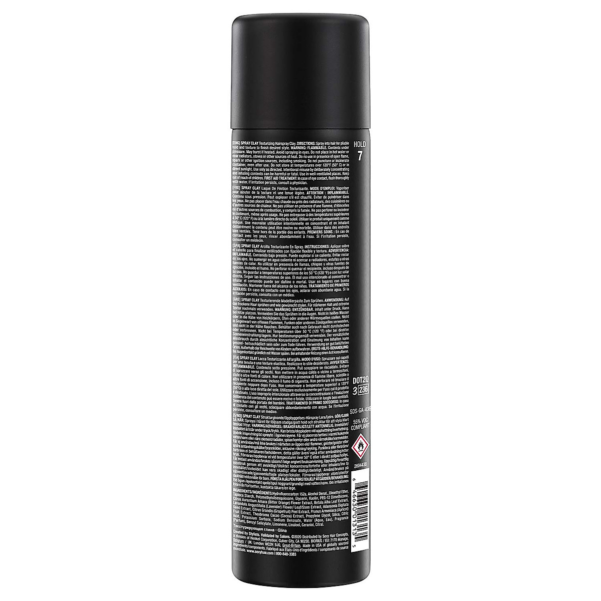 SexyHair Style Spray Clay Texturizing Hairspray Clay, 4.4 Oz | All Over Texture | Matte Finish | All Hair Types