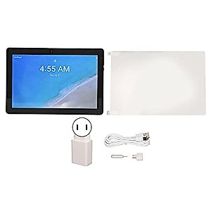Naroote Black Tablet, RAM 16G for Android11.0 System Octa Core Portable Tablet for Office (US Plug)