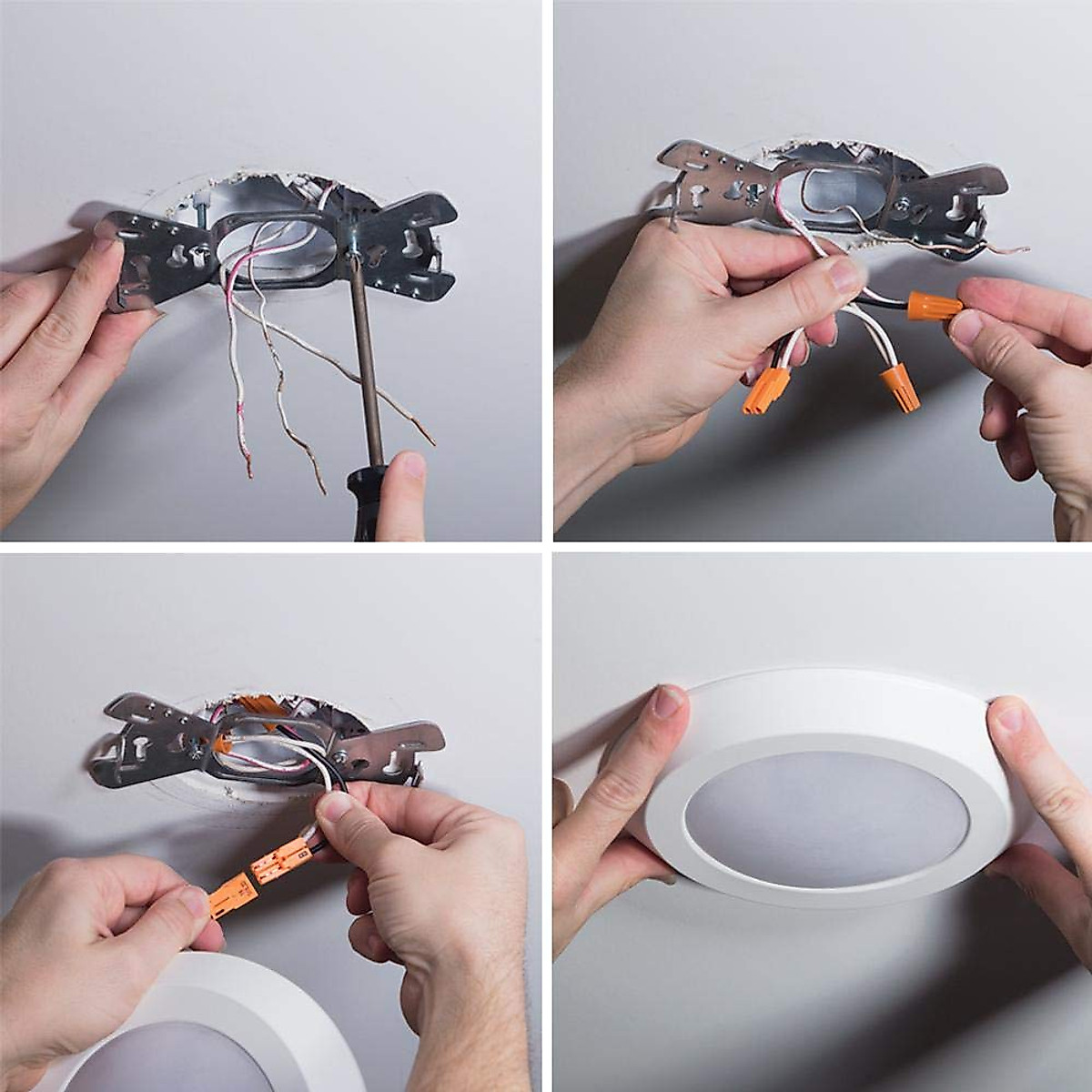 HALO BLD606930WHR BLD 6 in. White Integrated Recessed Ceiling Light Trim at 3000K Soft, Title 20 Compliant LED Direct Mount, 6"