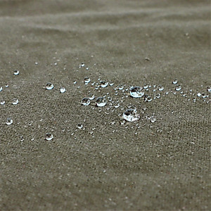 WHITEDUCK Canvas Tarp Heavy Duty Waterproof 18 oz. Mold & UV Resistant, Rustproof Grommets, Industrial & Commercial Cloth Tarp (Cut Size: 7'x9', Finished Size: 6'6" x 8'6", Olive)…