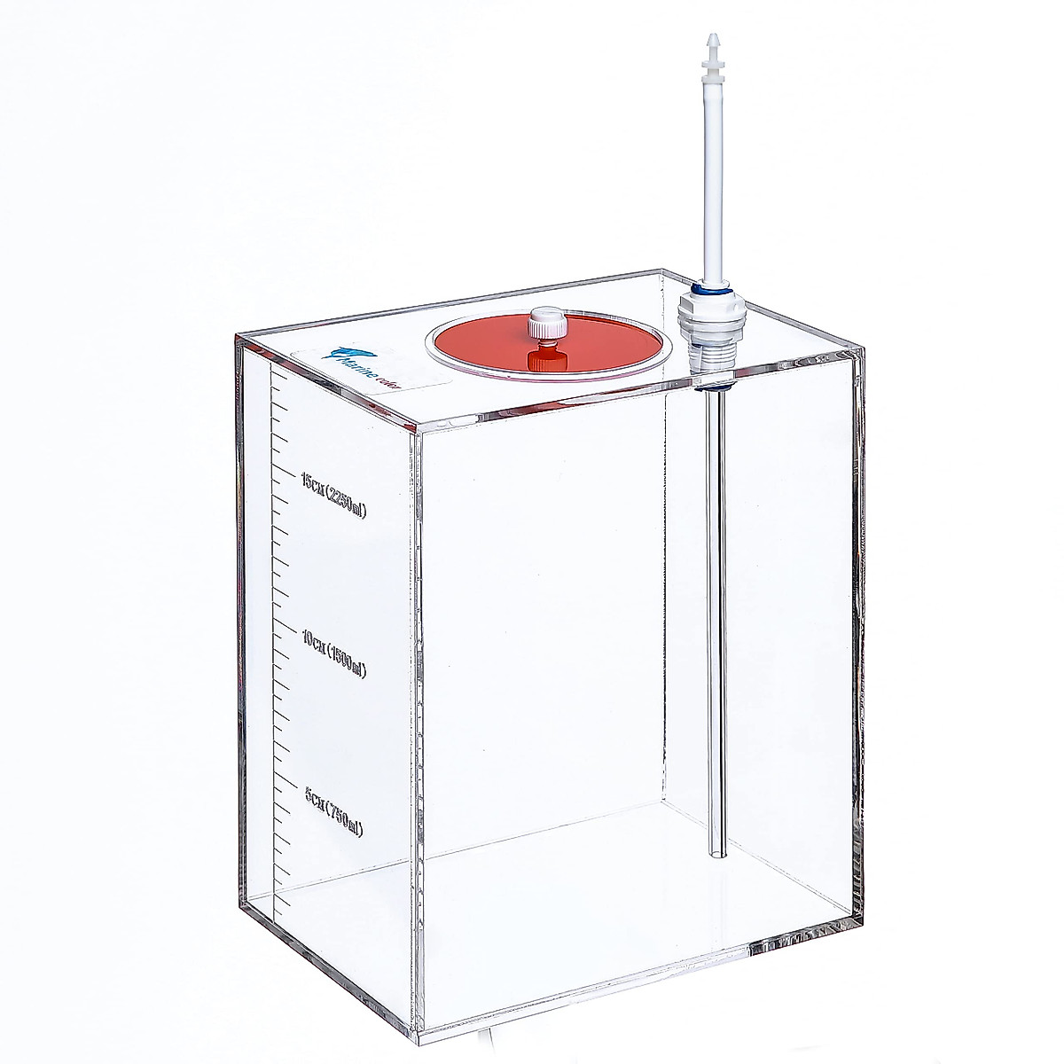 DEHAO Acryli Made Liquid Storage Bucket, Working with Dosing Pump,Auto Top Off System Reservoir Container, 1 Room 0.7 Gallons