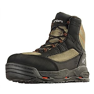 Korkers Greenback Wading Boots - Packed with The Essentials - Includes Interchangeable Kling-On & Studded Kling-On Soles - Size 8