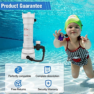 Upgraded 320 Pool Automatic Chlorine/Bromine Inline Feeder Compatible with Rainbow 320 Chlorinator, R171096 Feeder with Complete Accessories, One Year Warranty