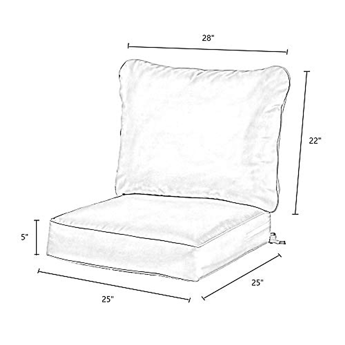 Greendale Home Fashions 2-Piece Outdoor Deep Seat Cushion Set, Paisley