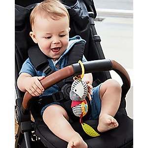 Skip Hop Bandana Buddies Baby Activity Chime & Teether Stroller Toy, Zebra