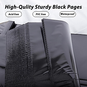 RECUTMS Photo Album 4x6 600 Photos Black Pages Large Capacity Leather Cover Wedding Family Photo Albums Holds 600 Horizontal and Vertical Photos (Black)