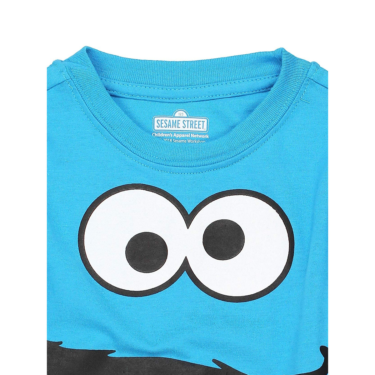 Sesame Street Elmo and Cookie Monster Boys Shirt for Infant and Toddlers Light Blue