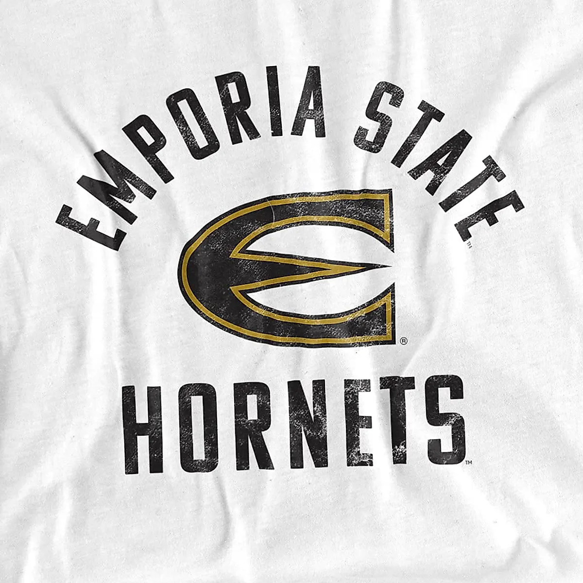 Emporia State University Official Hornets Logo Women's T Shirt,White, X-Large