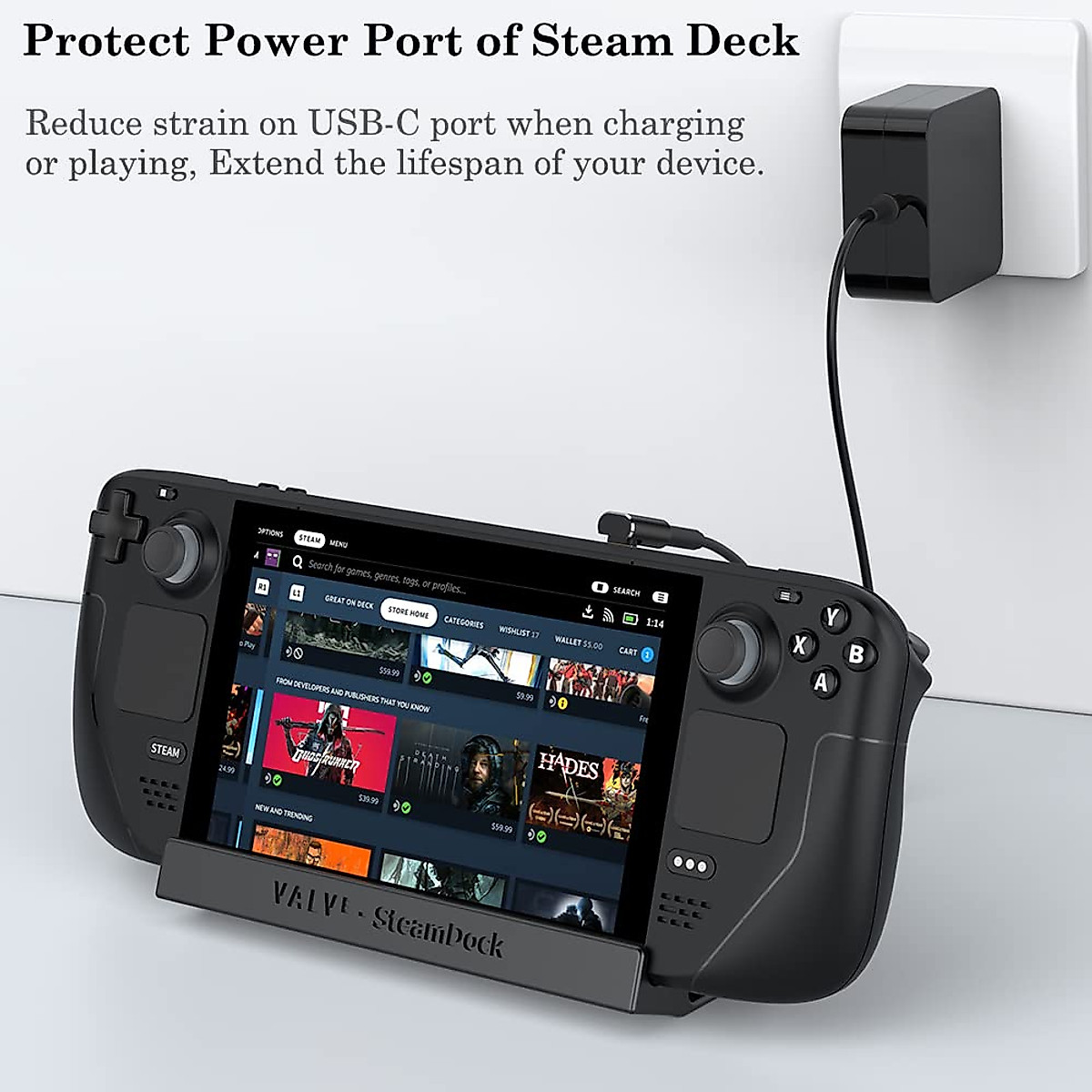 AuviPal 90 Degree USB C Adapter (4 Pack), USB Type C Right Angle Connector for Steam Deck, ROG Ally, MacBook, Notebook, Smart Tablet & Phone and More - Black