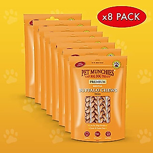 Pet Munchies Buffalo Dental Chew Small 8x55gm