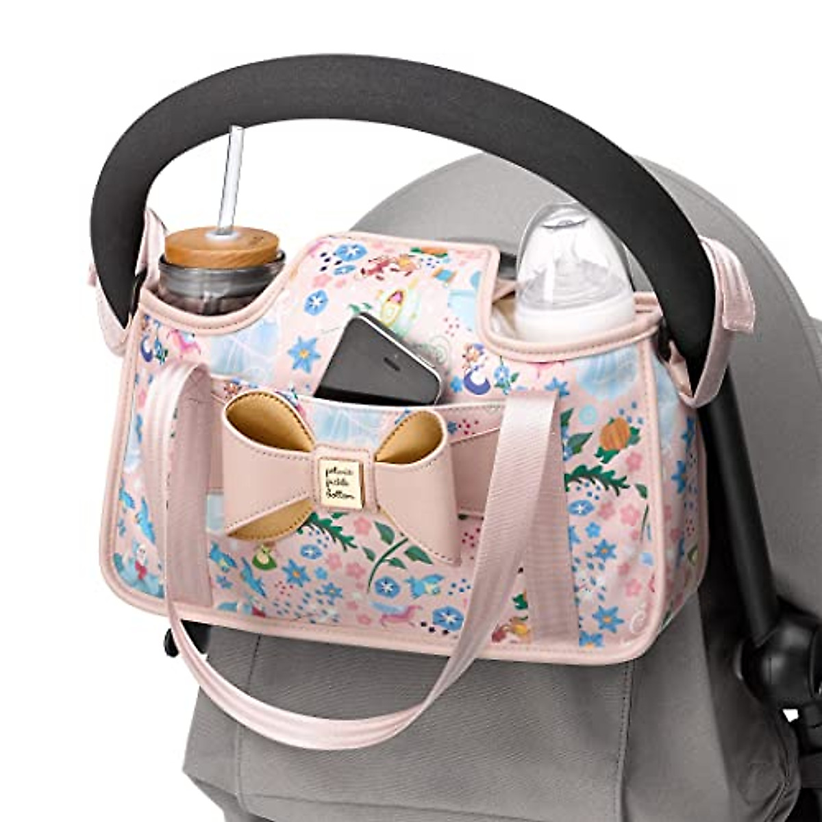 Petunia Pickle Bottom Wander Stroller Caddy | Perfect Baby Caddy to Keep Everything Organized | Multiple Carry Positions | Fits Most Strollers - Cinderella