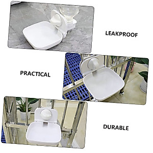 Balacoo 2 pcs automatic feeder bunny water dispenser poultry water bottle pet water dish bunny water fountain rabbit drinking bowl rabbit water bowl white birds plastic hedgehog cage