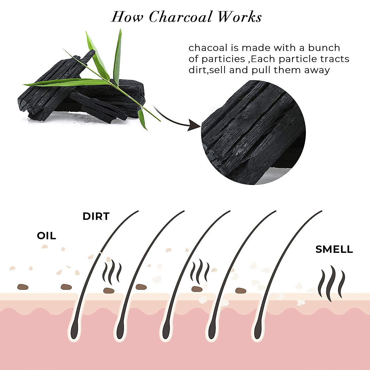 Luseta Charcoal Detox Shampoo for Clarifying, Detoxifies and Volumizing 16.9oz