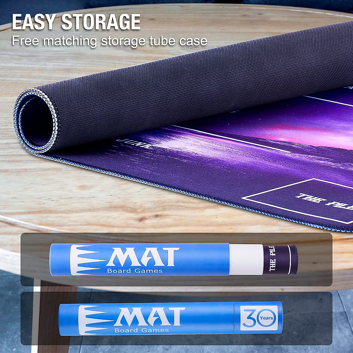 Biouai Playmat for MTG Magic The Gathering - Stitched Play Mat with Tube Case for MTG Card Game Playing(Starry Zones)