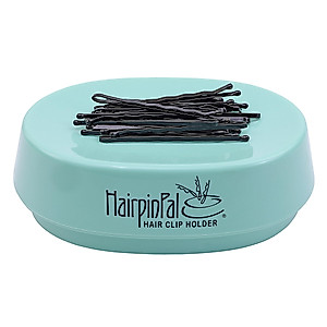HairpinPal Magnetic Bobby Pin Holder - Easy Hair Clip and Pin Collector - Manage Hair Clips - Barrettes - Bobbi Pins - Keeps Rooms Tidy - Ideal for Travel - Sea Foam Teal - Made in the USA