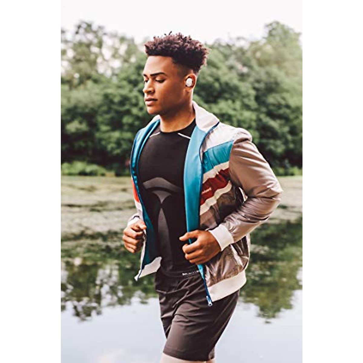 Audio-Technica ATH-SPORT7TWGY SonicSport Wireless In-Ear Headphones, Gray