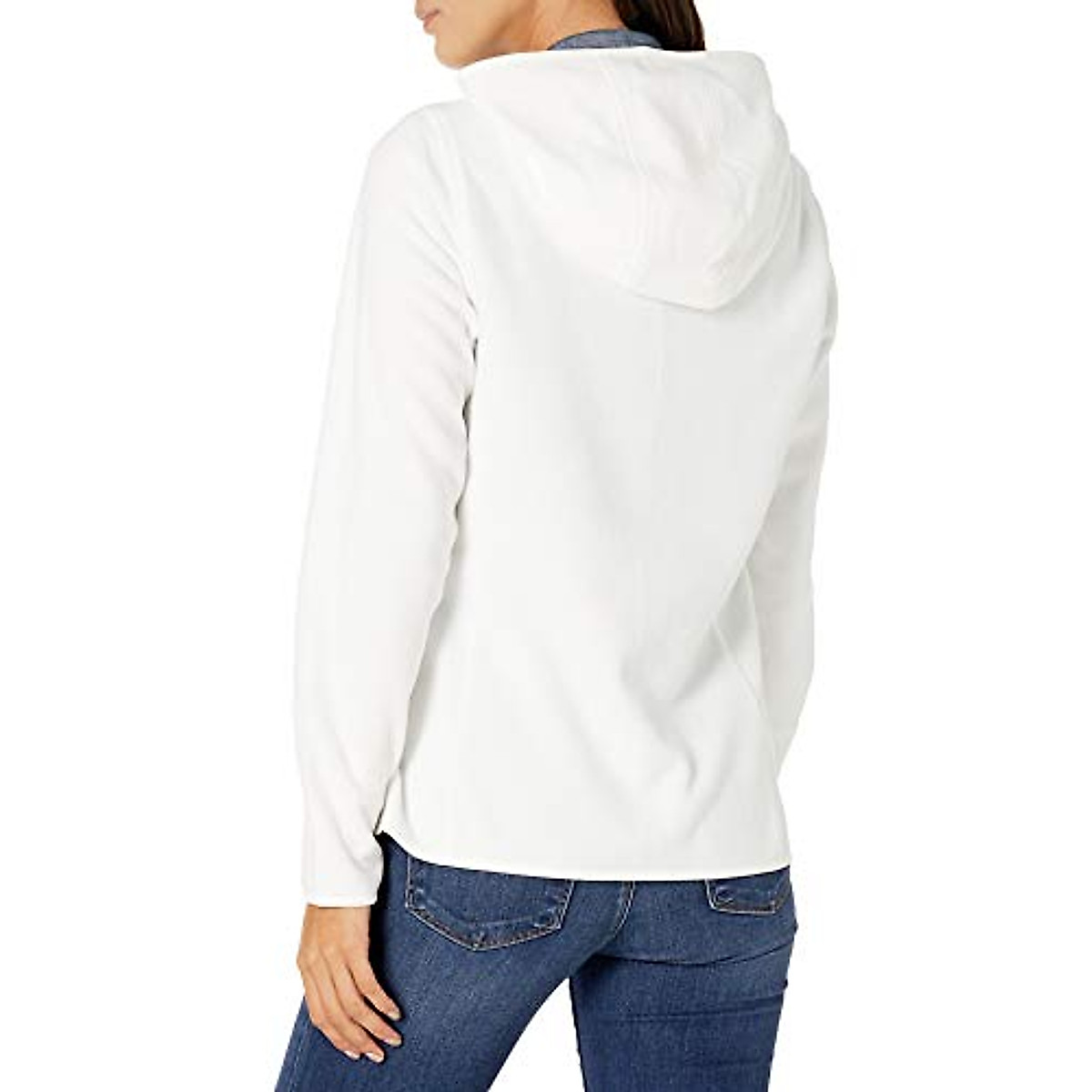 Amazon Essentials Women's Long-Sleeve Hooded Full-Zip Polar Fleece Jacket, Ivory, X-Large