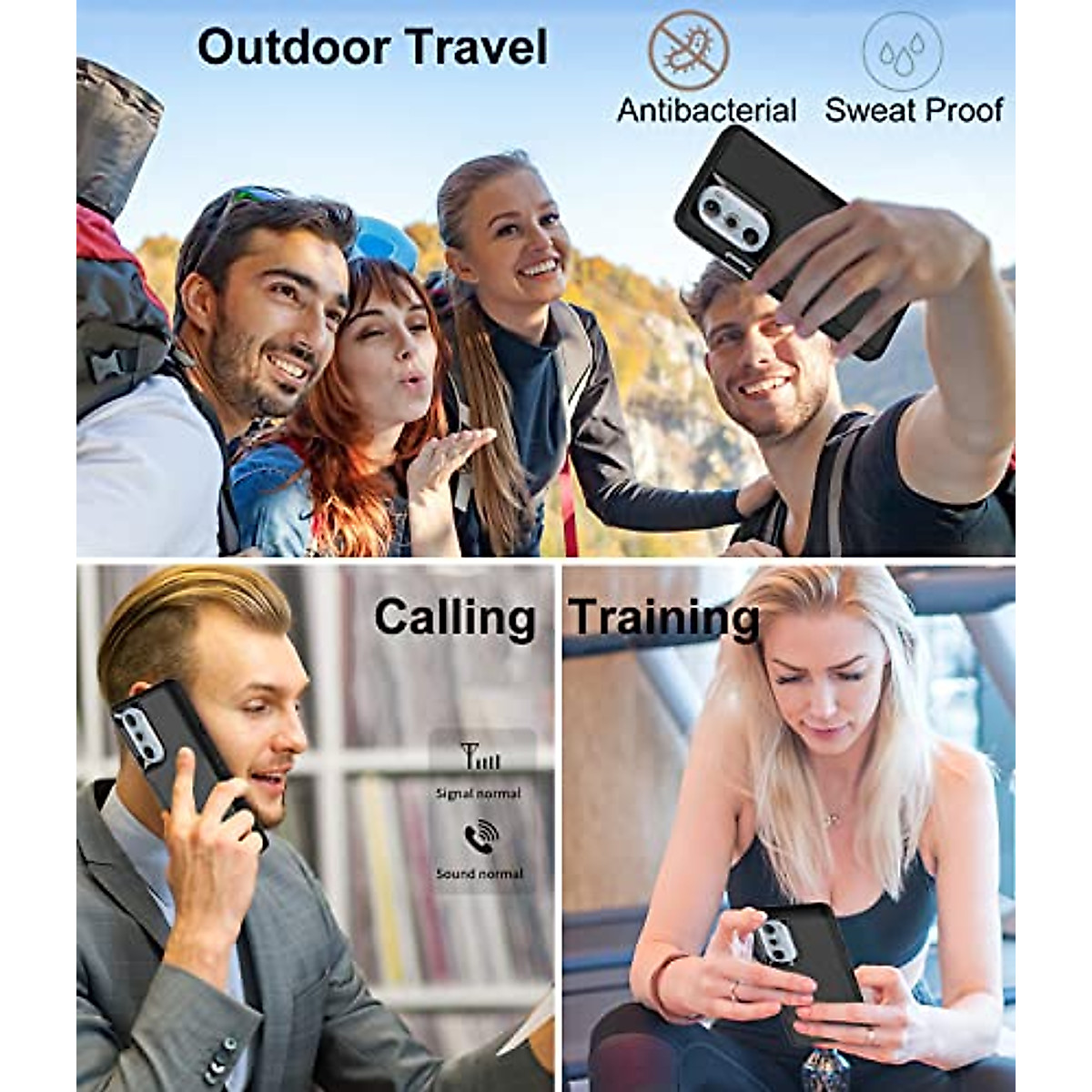 Dahkoiz for Motorola Edge Plus(2022) Case, Moto Edge Plus 5G UW 2022 Case with Dust-Proof Cap, Full Body Protection Silicone Rubber Cover Phone Case for Motorola Edge Plus(2022), Black