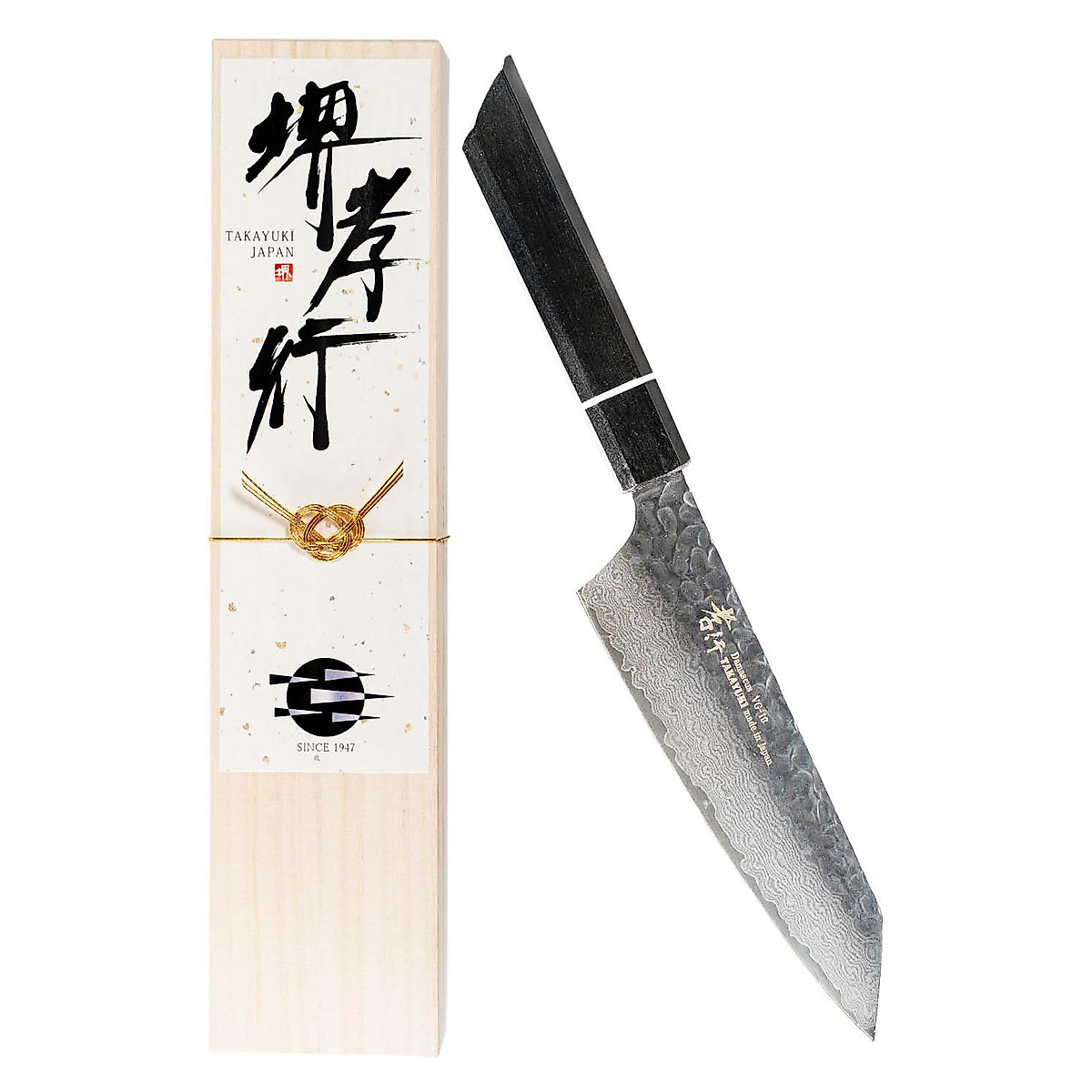 Sakai Takayuki 【The knife brand favored by Japanese chefs】 Senkoku Damascus Chef Knife Santoku Knife Japanese Knife 6.5 inch