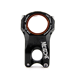 MEISCHE Upgraded 50mm Stem Mountain Bike, CNC MTB Short Stem Black 31.8 or 35mm Bars Riser, 3D Forged Enduro MTB Bar Clamp