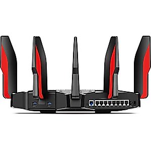 TP-Link AC5400 Tri Band WiFi Gaming Router(Archer C5400X) – MU-MIMO Wireless Router, 1.8GHz Quad-Core 64-bit CPU, Game First Priority, Link Aggregation, 16GB Storage, Airtime Fairness