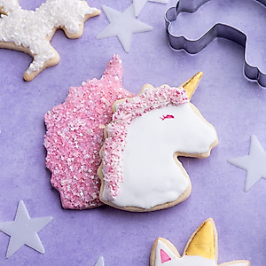 Cookie Cutter Kingdom, Unicorn Themed Cookie Cutter Set, 7 Piece Set, Cookie Cutters Shape, Biscuit Fondant Cutters for Party Decorations (Unicorn Set - 7 Pack)