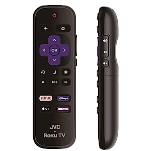 OEM Replacement Remote Control Compatible with All JVC HDR Roku Smart LED TVs 【Only Works with JVC Roku TV, Not for Roku Stick and Roku Box】 (Netflix/Disney Plus/Apple TV+ / HBO Max)