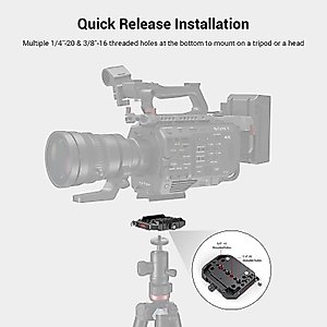 SmallRig Drop-in Baseplate for Manfrotto 501PL Style with Anti-Falling and Width Adjustable Design - 2887