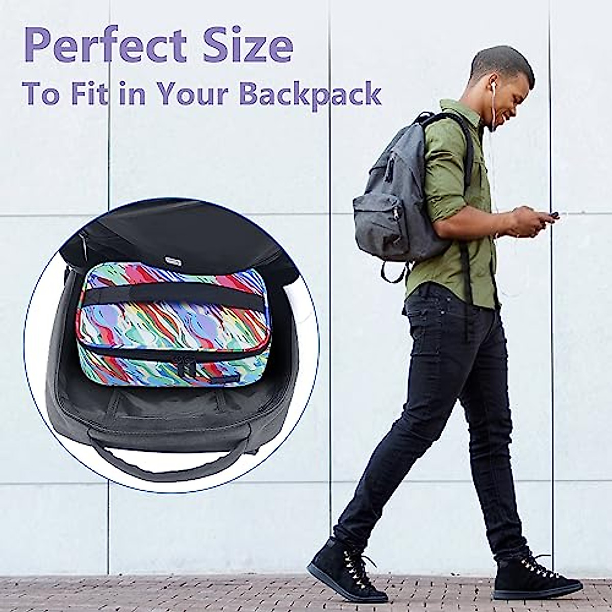 Gloppie Small Lunch Bag Insulated Lunch Box Mini Lunchbox Portable Lunch Cooler Bag Adult Lunch Pail Petty Food Containers Reusable Snack Bag Loncheras Para Hombres Camouflage Watercolor