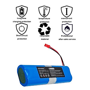 Replacement Battery for ILIFE V3s Pro V5s Pro V50 V8s X750, fits Part Number 18650B4-4S1P-AGX-2,14.4V Li-ion 2600mAh/37.44Wh