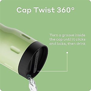 BOBBER Pack of 12 oz Insulated Stainless Steel Travel Mug & 20 oz Sport Tritan Bottle 100% Leakproof & Dishwasher safe (Mint Cooler)