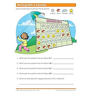 School Zone - Word Problems Workbook - 64 Pages, Ages 6 to 8, 1st Grade, 2nd Grade, Math, Picture Stories, Graphs, Calendars and Clocks, and More (School Zone I Know It!® Workbook Series)