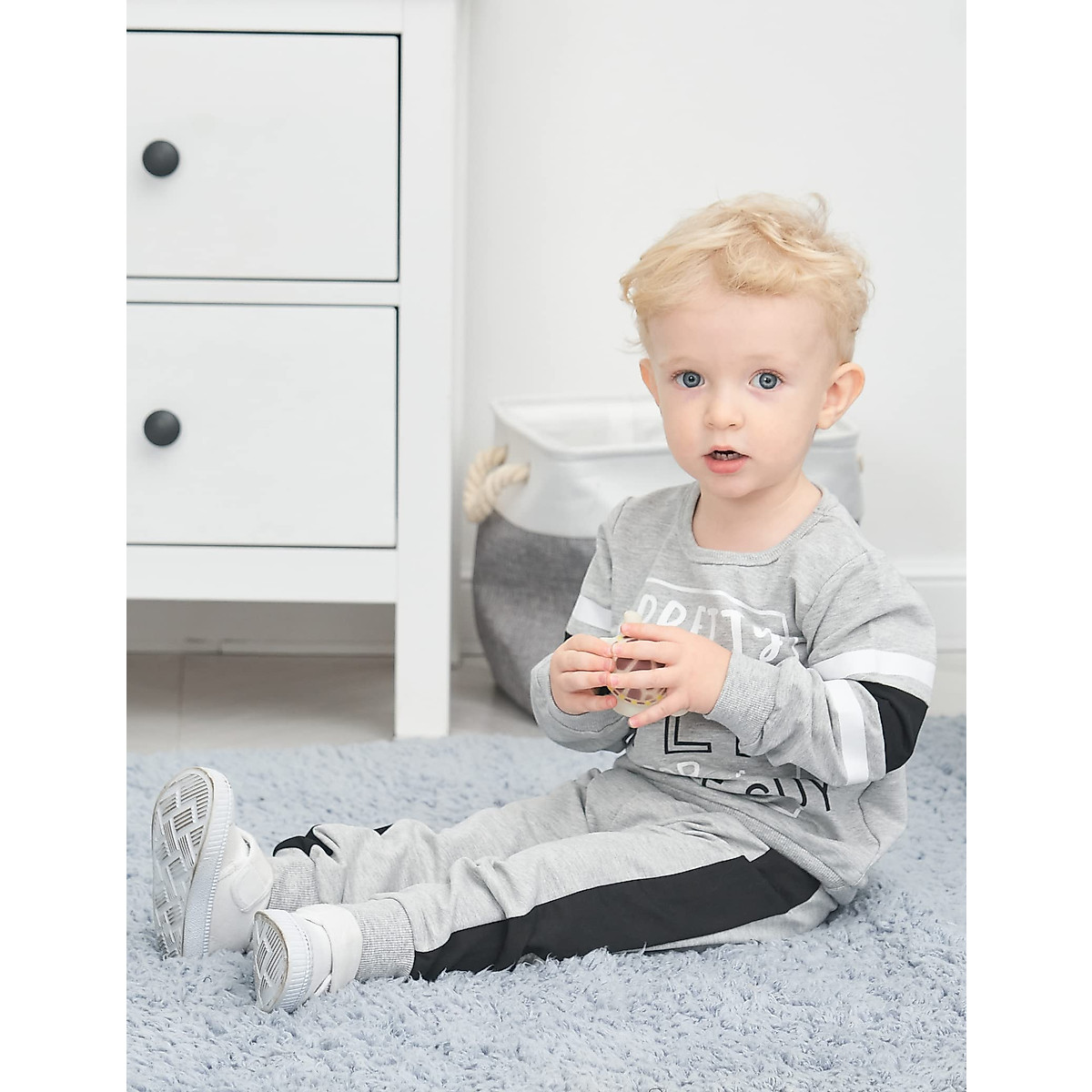 Menglang Toddler Boy Clothes Long Sleeve Pullover Sweatshirt Jogger Pant Sets 2 Piece Outfit 3T 4T Boys Clothes