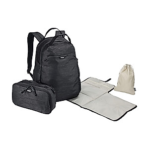Thule Changing Backpack - Diaper Bag Backpack - Maternity Backpack - Baby Bag with Shoulder Straps - Travel Diaper Backpack, Black