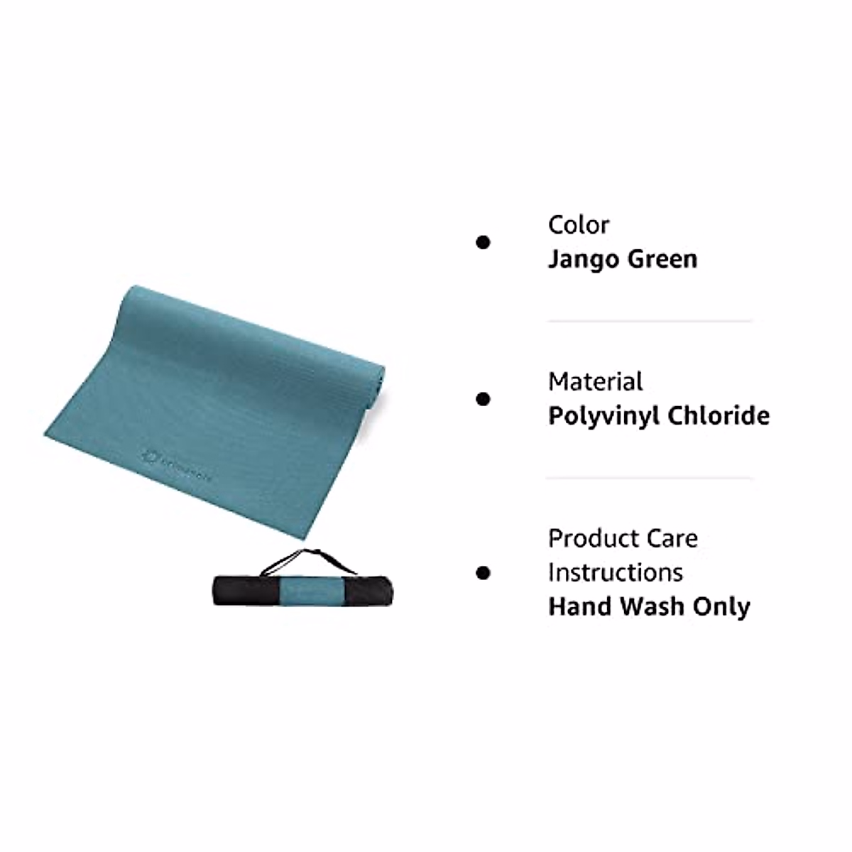 Primasole Yoga Mat with Carry Strap for Yoga Pilates Fitness and Floor Workout at Home and Gym 1/4 thick (Jango Green Color) PSS91NH004A