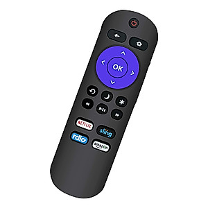 Universal Replacement Roku TV Remote, Compatible with Onn/TCL/Haier/Hitachi/LG/Sanyo/JVC/Magnavox/RCA/Philips/Westinghouse/Element Roku Built-in Smart TV