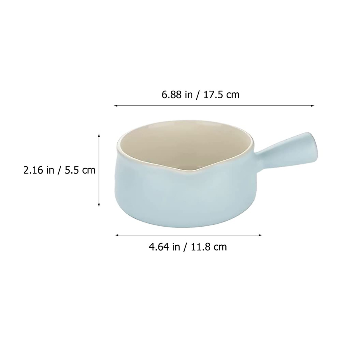 Hemoton Noodle Pot Enamelware Saucepan Butter Melter Stew Pot Small Soup Pot Butter Warmer Pot Stirrer Miniature Saucepan Baby Food Jar Cooking Pot Multifunction Ceramics Coffee Child