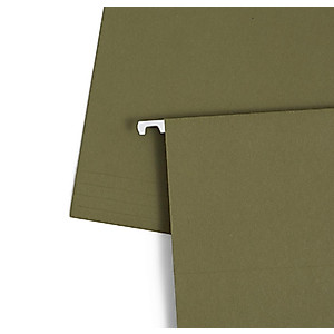 Blue Summit Supplies 25 Hanging File Folders, Reinforced Hanging Folders, Standard File Folders for Filing Cabinet, Letter Size, Green, 25 Pack