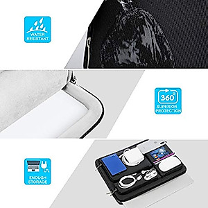 Lacdo 360° Protective Laptop Sleeve Case for 15.6 Inch Acer Aspire 5, E 15, Predator Helios 300, Flagship/ASUS VivoBook 15 / Dell Inspiron 15 / Lenovo Ideapad 330 / Pavilion 15, Computer Bag, Black