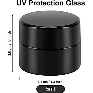 (24 Packs) Green Nexus 5g/5ml UV Protection Glass Jars for Lip Balm, Lotion, Oil, Cream & Cosmetics Enhanced Cap (2024)