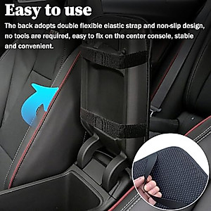 Osilly Car Center Console Cover, PU Leather Waterproof Armrest Storage Box Mat, Soft Non-Slip Auto Armrest Seat Box Protector, Car Interior Accessories for Most Vehicle, SUV, Truck (Beige)