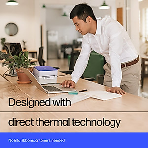 HP Shipping Label Printer, 4x6 Commercial Grade Direct Thermal, Compact & Easy-to-use, High-Speed 203 DPI Printer, Barcode Printer, Compatible with Amazon, UPS, Shopify, Etsy, Ebay, ShipStation & More