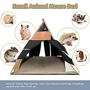 Y-DSIWX Guinea Pig House Bed, Rabbit Large Hideout, Small Animals Nest Hamster Cage Habitats Color