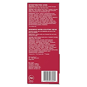 Face Wash by Olay Regenerist Advanced Anti-Aging Pore Scrub Cleanser (5.0 Oz) and Micro-Sculpting Face Moisturizer Cream (1.7 Oz) Skin Care Duo Pack, Total 6.7 Ounces Packaging may Vary